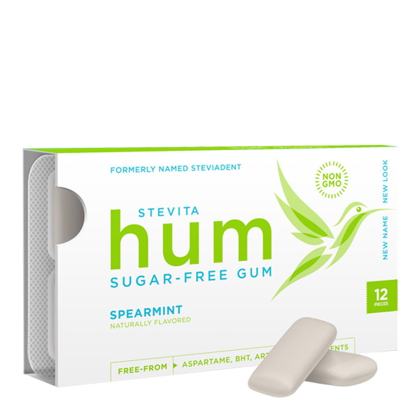 Stevita Hum Gum: Enjoy Natural Spearmint Sugar-Free Chewing Gum ...